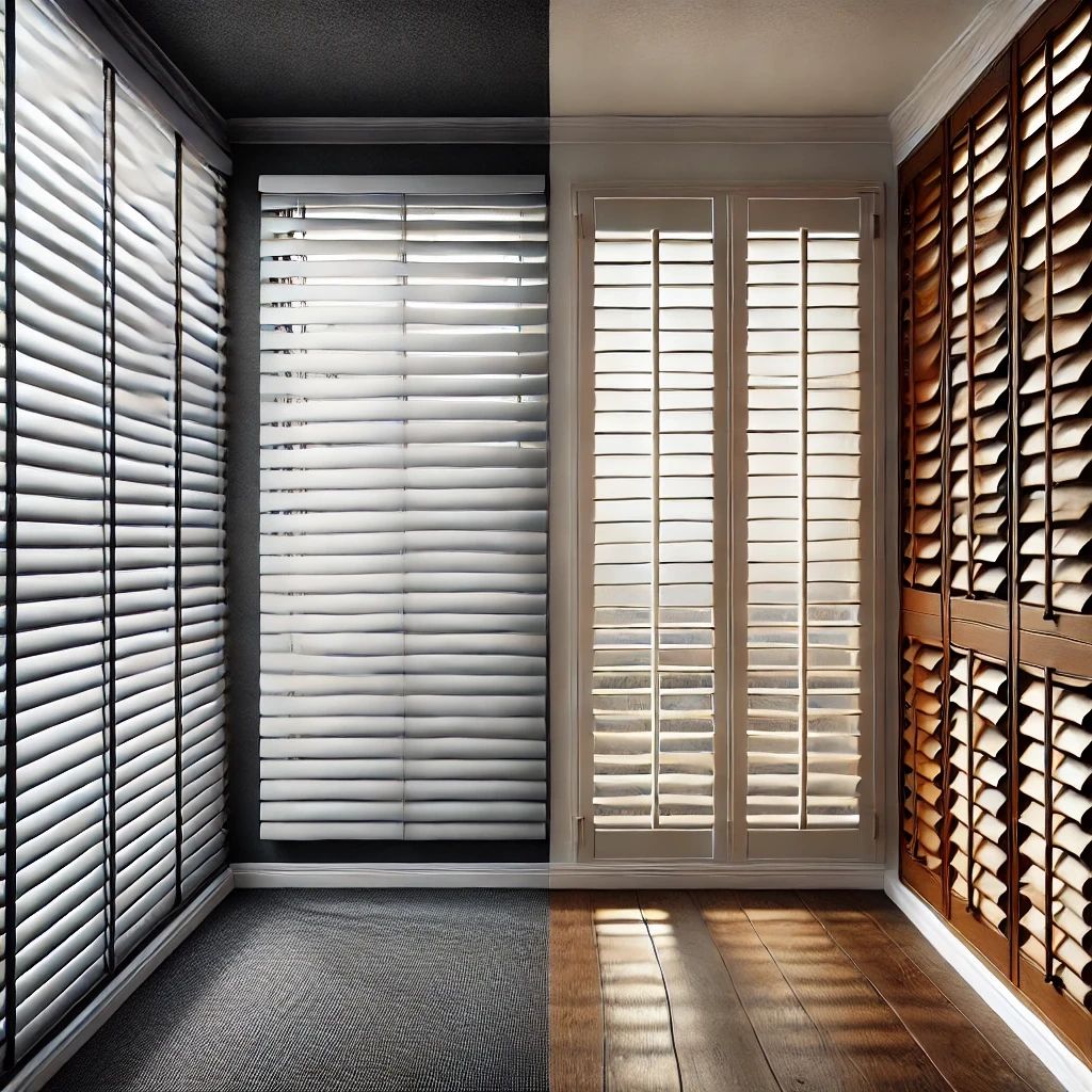 Shutters vs Venetian Blinds